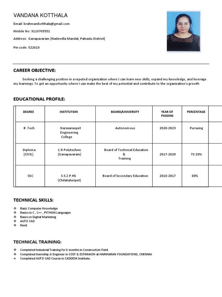 VANDANA Resume | PDF