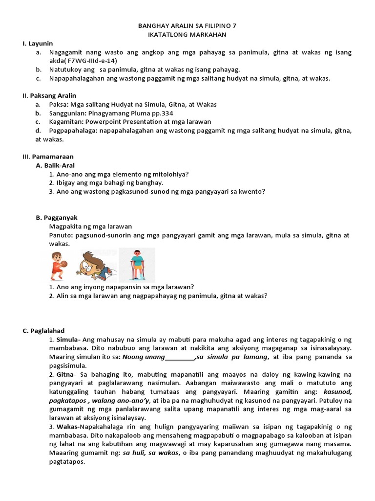 Panimula, Gitna, Wakas | PDF