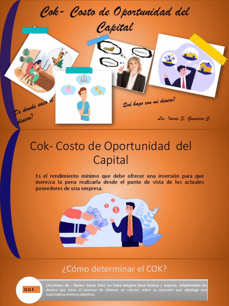 Cok - Costo de Oportunidad | PDF | Modelo de fijación de precios de activos de capital ...