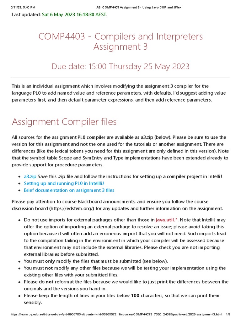 Java Compiler Assignment Guide | PDF | Parameter (Computer Programming ...