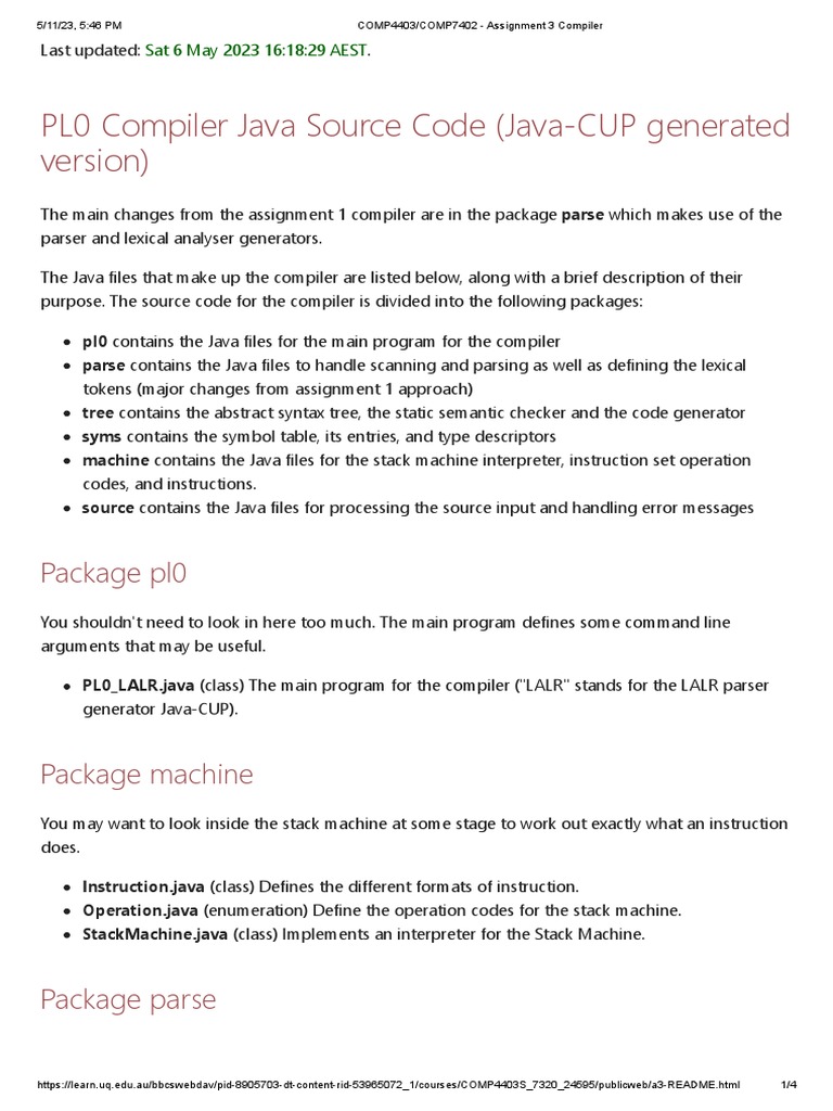 COMP4403 - COMP7402 - Assignment 3 Compiler | PDF | Parsing | Class ... COMP4403 - COMP7402 - Assignment 3 Compiler | PDF | Parsing | Class ...