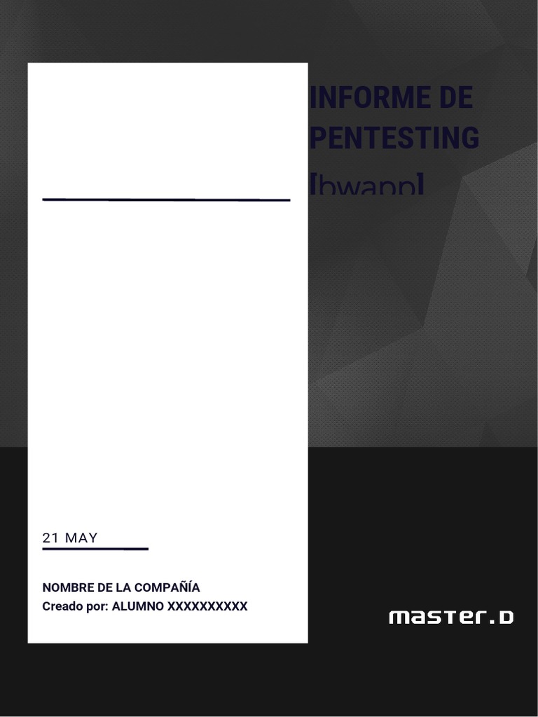 Informe de Pentesting (Bwapp) : Nombre de La Compañía Creado Por ...
