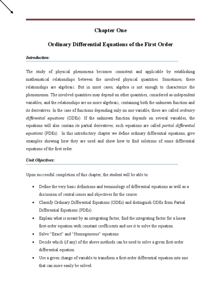 All Chapters Note | PDF | Differential Equations | Ordinary ...