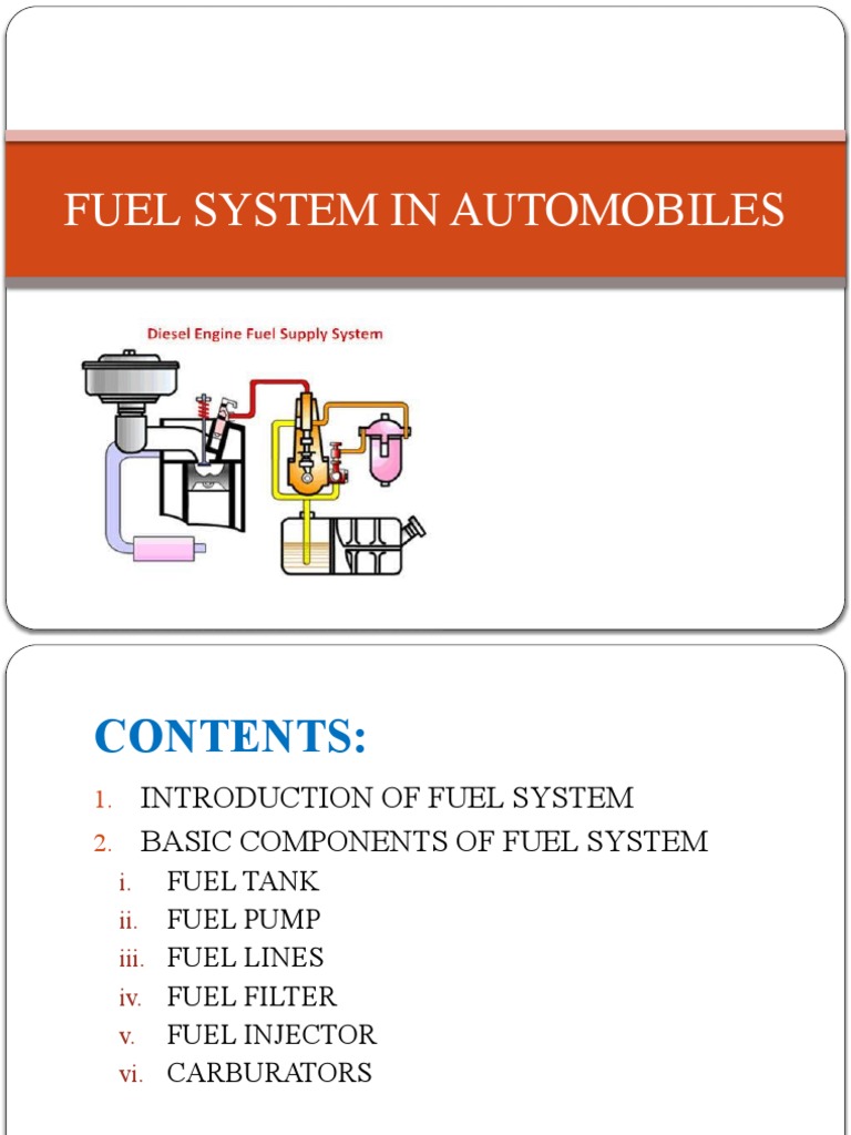 Fuel System in Automobiles | PDF | Fuel Injection | Carburetor