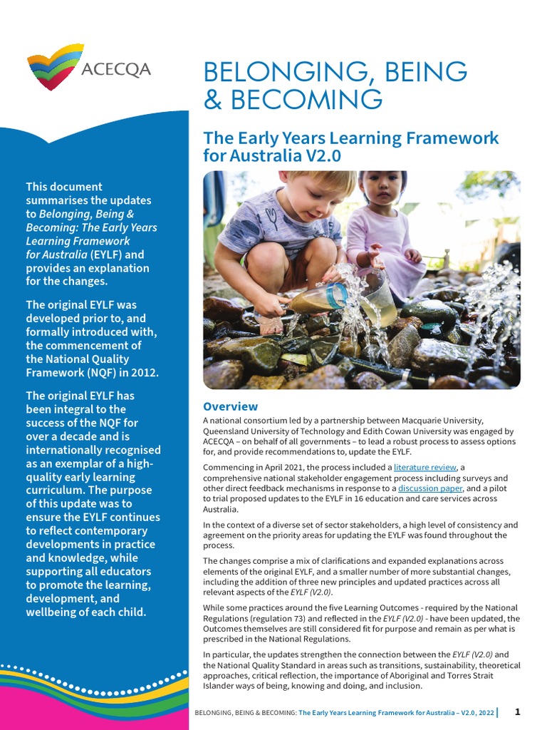 Belonging Being and Becoming V2.0 | Download Free PDF | Educational Assessment | Learning