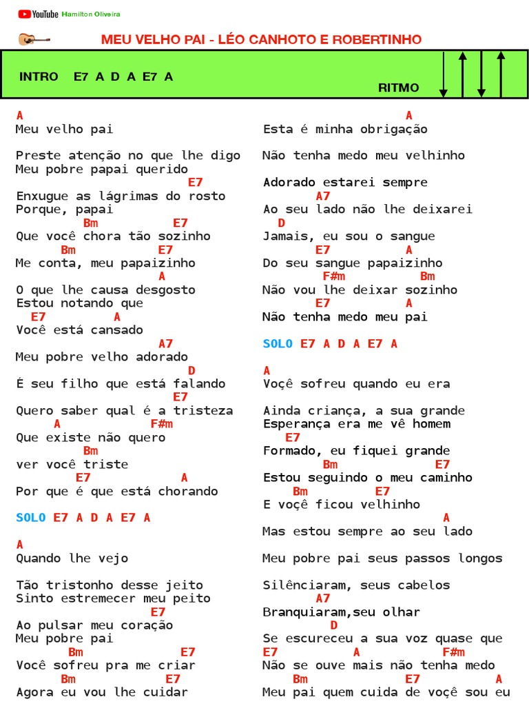MEU VELHO PAI - LÉO CANHOTO E ROBERTINHO (1) | PDF