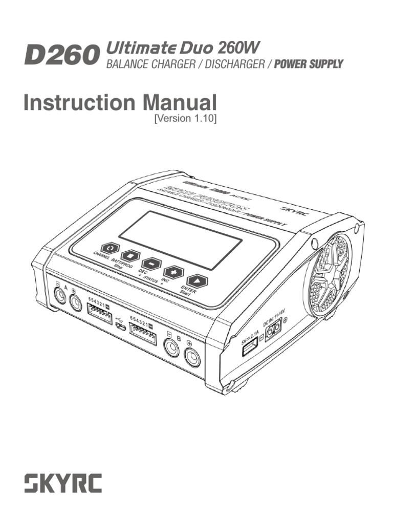 D260 Instruction Manual EN V1.1 | PDF | Rechargeable Battery | Battery ...