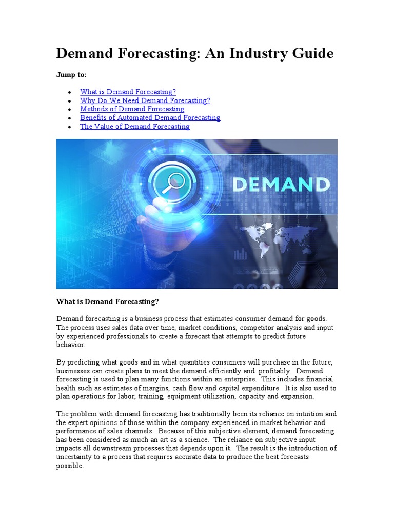 Demand Forecasting | PDF | Forecasting | Demand