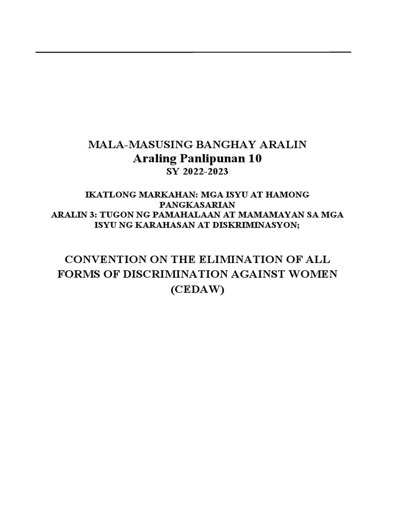 CEDAW | PDF
