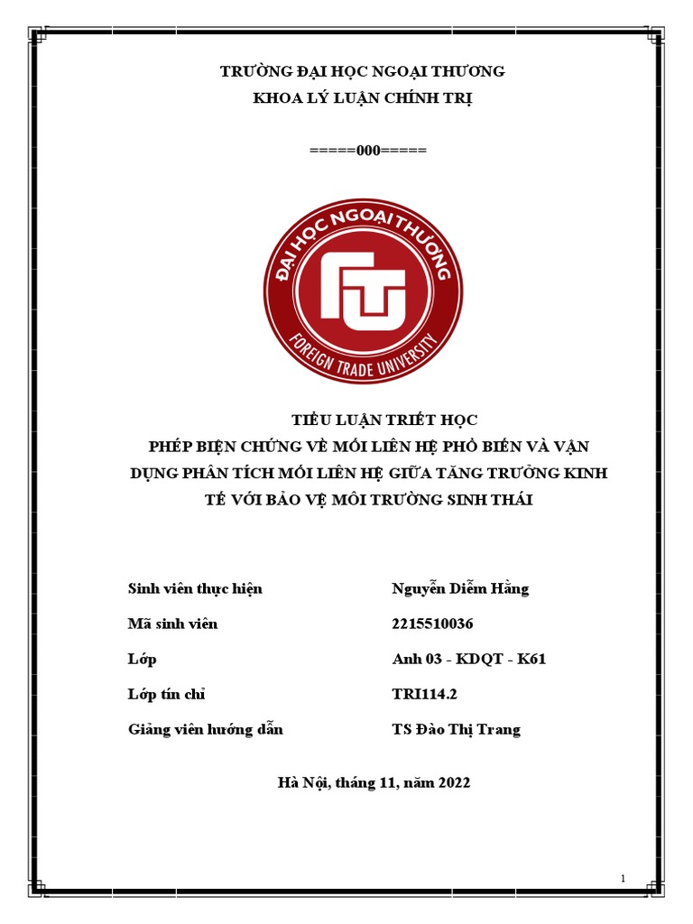 Bai Luan Triet Final | PDF