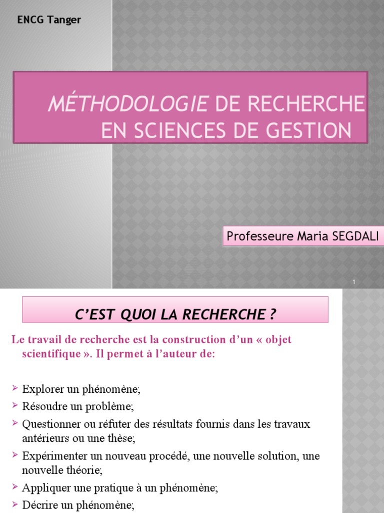 Méthodologie de recherche en gestion | PDF | Épistémologie | Science