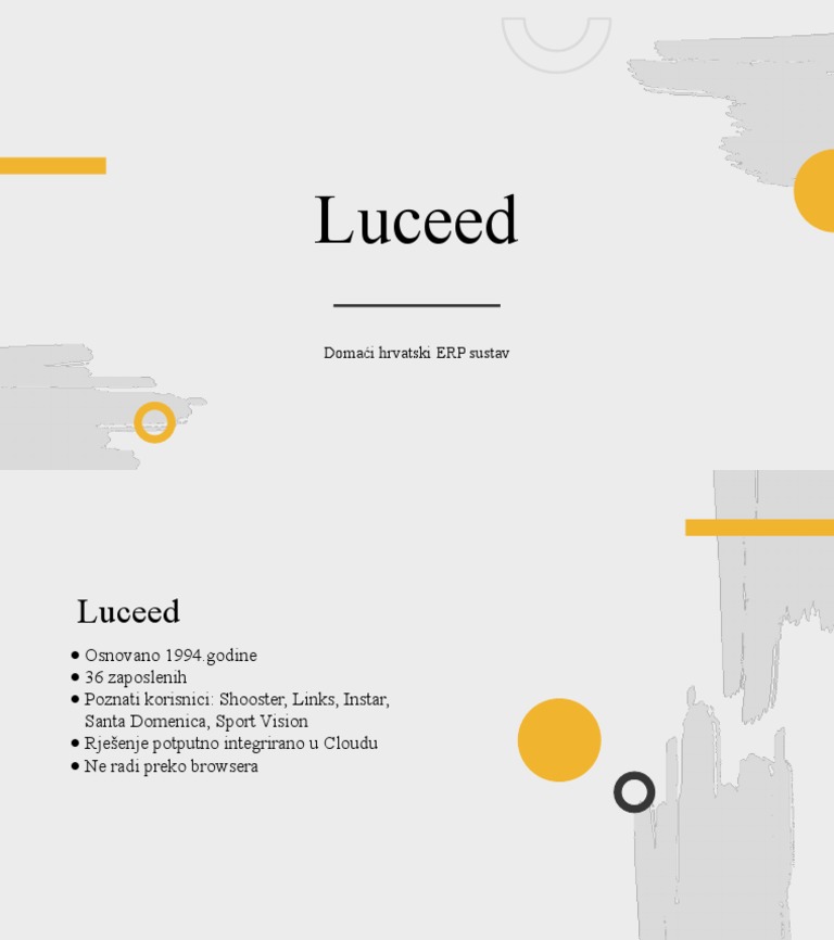 Hrvatski Domaci ERP Sustav - Luceed | PDF