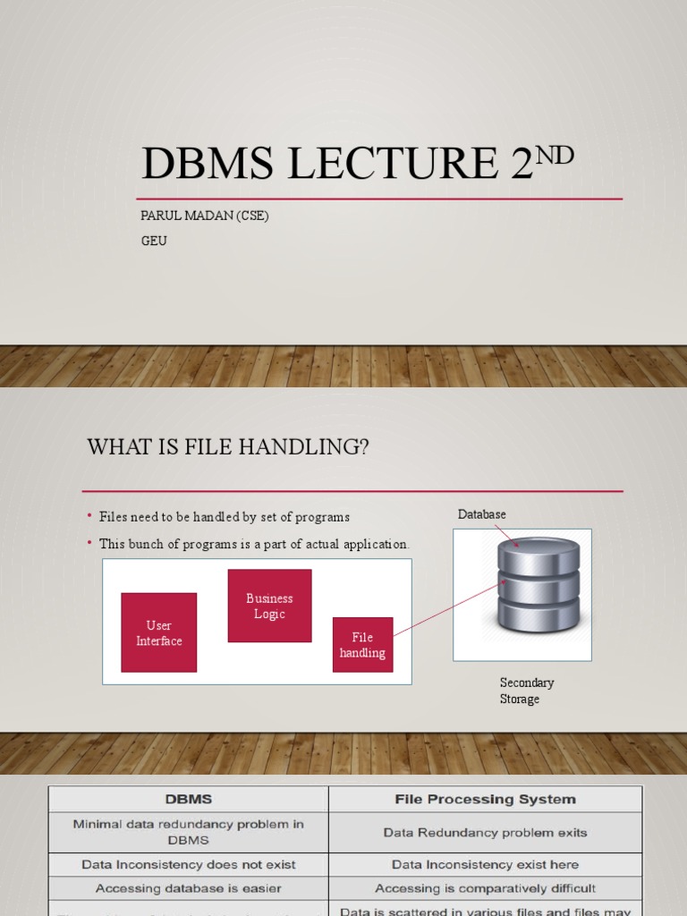 Dbms Lecture 2nd | PDF | Databases | Conceptual Model Dbms Lecture 2nd | PDF | Databases | Conceptual Model