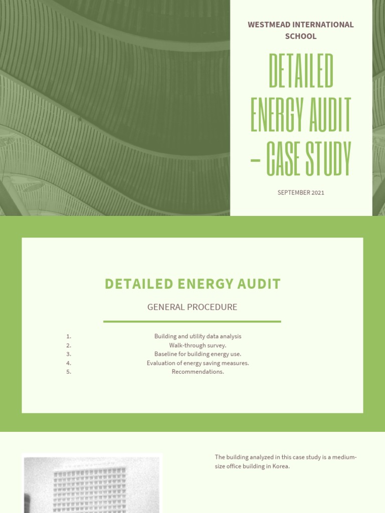 1 - Detailed Energy Audit Case Study | PDF | Energy Conservation | Lighting