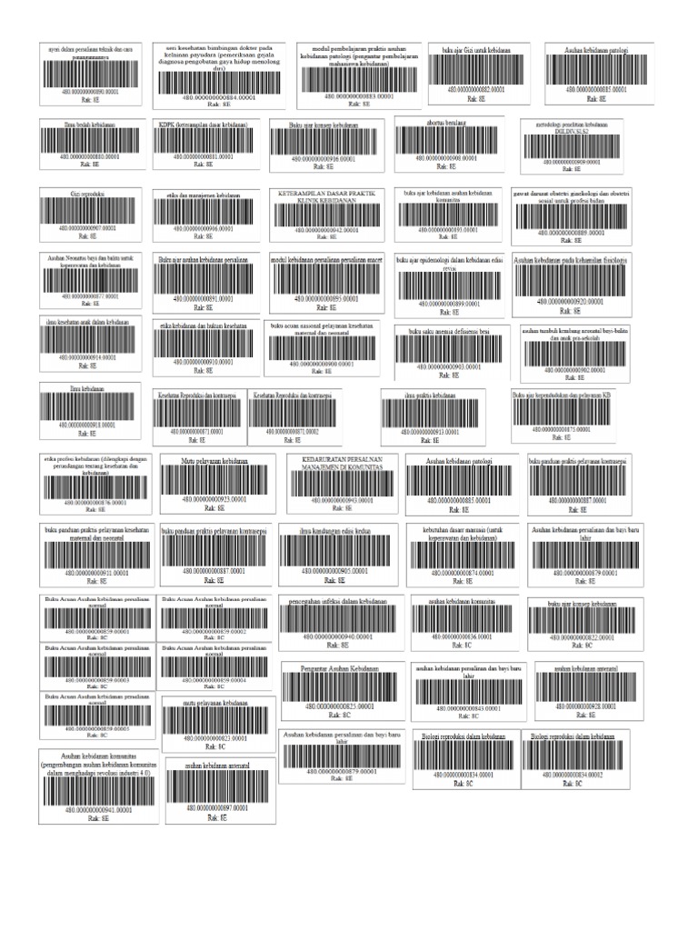 Barcode Stikes Perpus | PDF