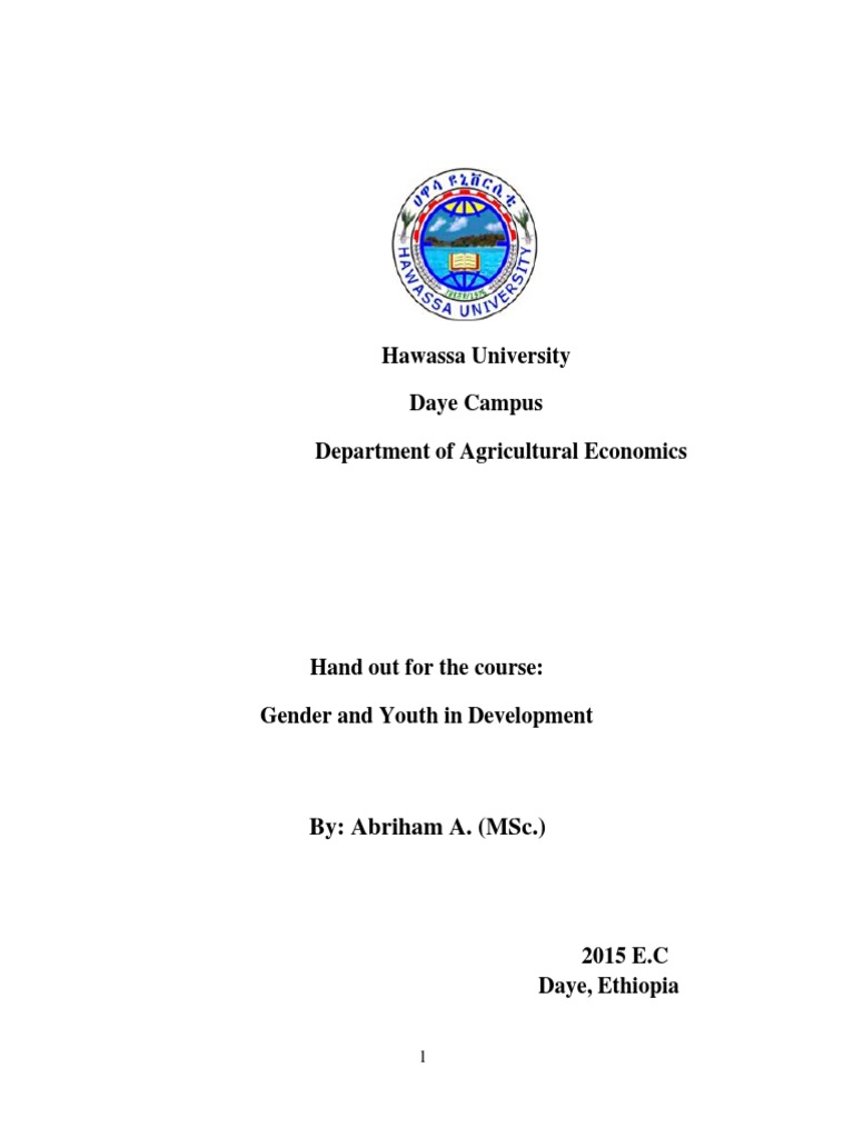 Handout For Gender and Youth in Dev.t | PDF | Gender | Gender Studies Handout For Gender and Youth in Dev.t | PDF | Gender | Gender Studies