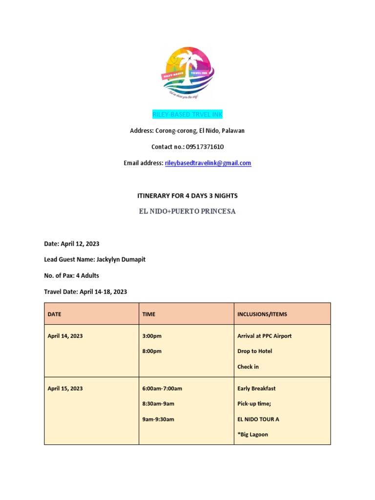 Riley-Based 4D3N Confirmation Dumapit | PDF | Service Industries