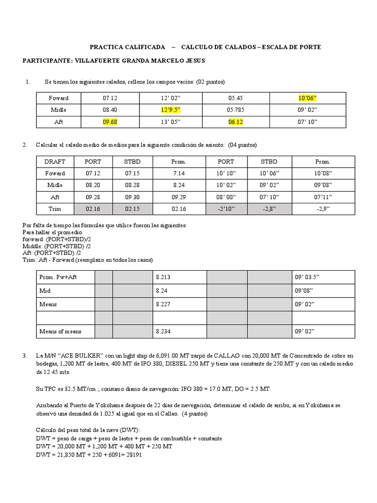 Trabajo Practico No. 2 - Estabilidad I | PDF | Envío | Agua Trabajo Practico No. 2 - Estabilidad I | PDF | Envío | Agua