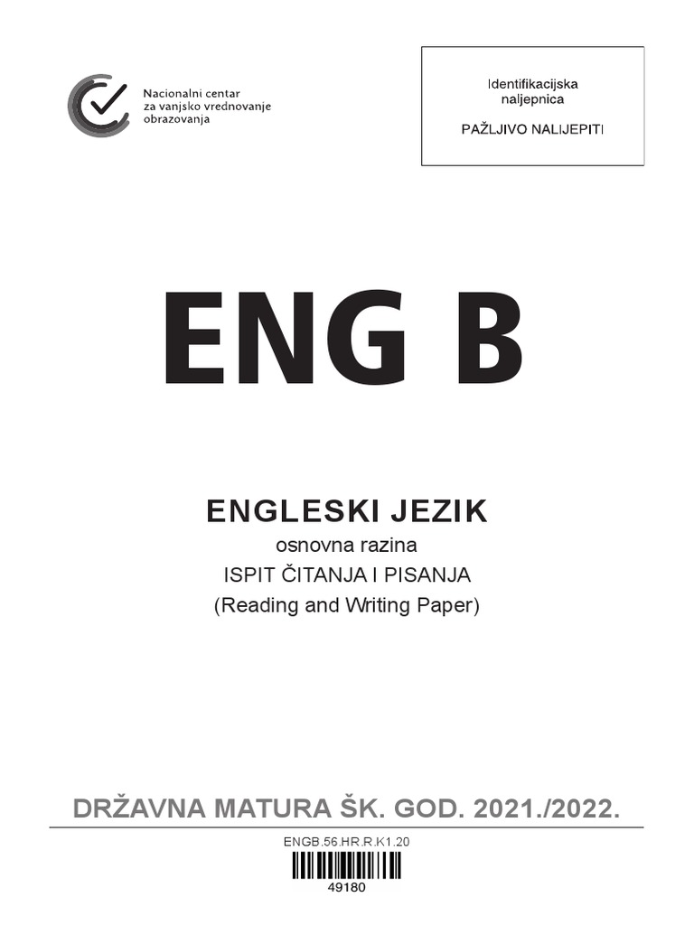 Eng B: Engleski Jezik | PDF