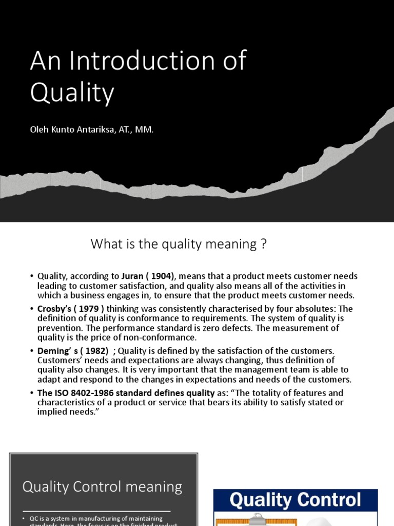 Understanding Quality: Control vs Assurance | PDF | Business