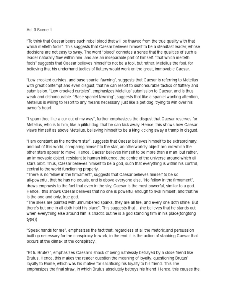 Julius Caesar Notes | Download Free PDF | Mark Antony | Julius Caesar