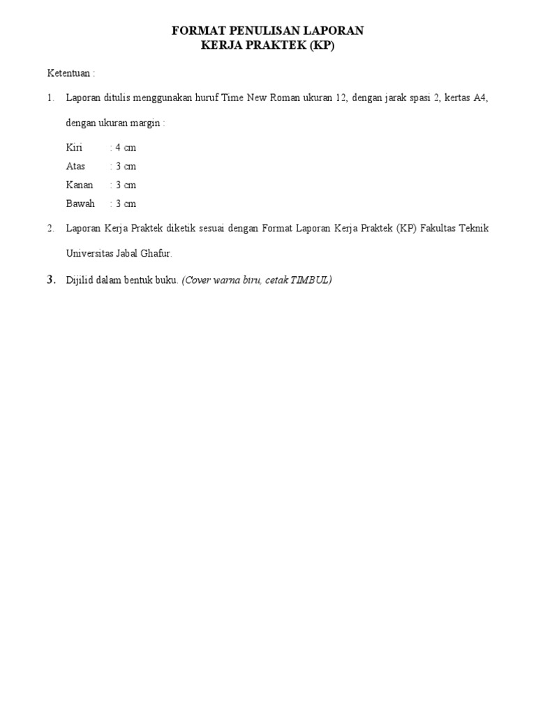 Format Laporan KP 2022 | PDF