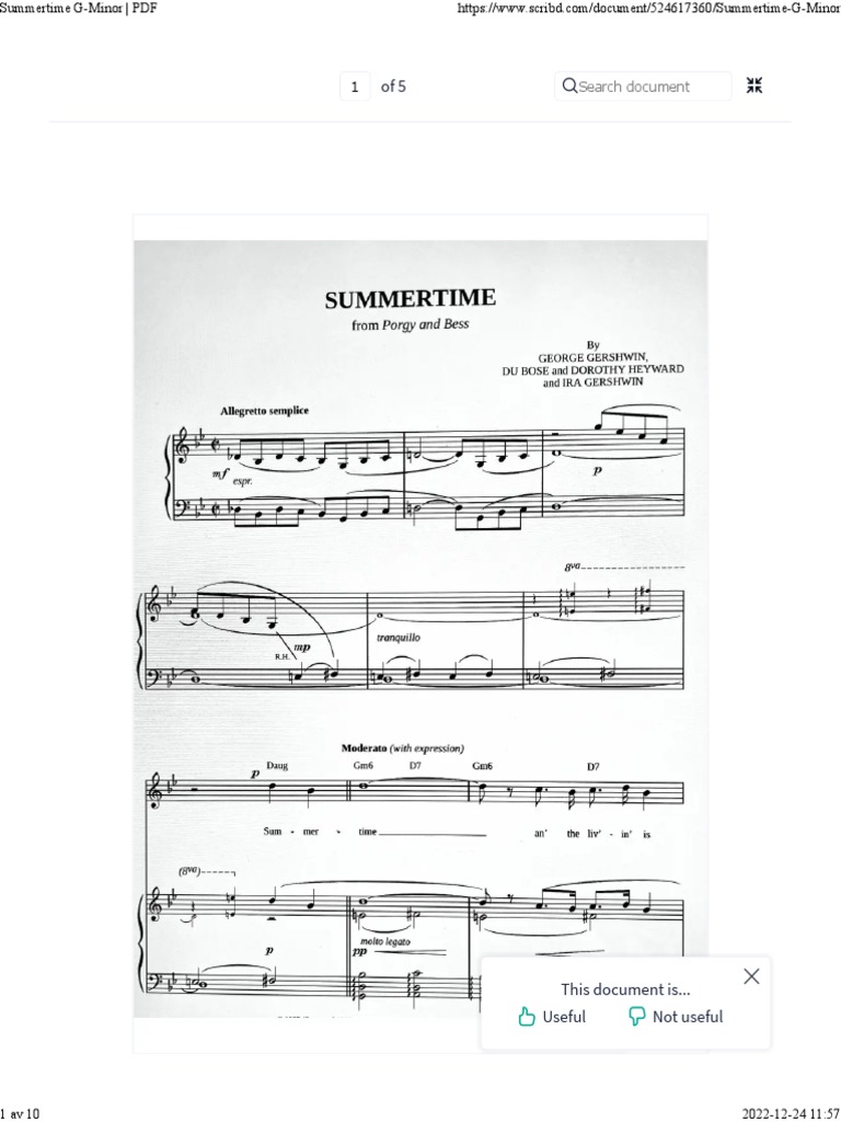 Summertime G-Minor PDF | PDF | Scribd | Digital Technology