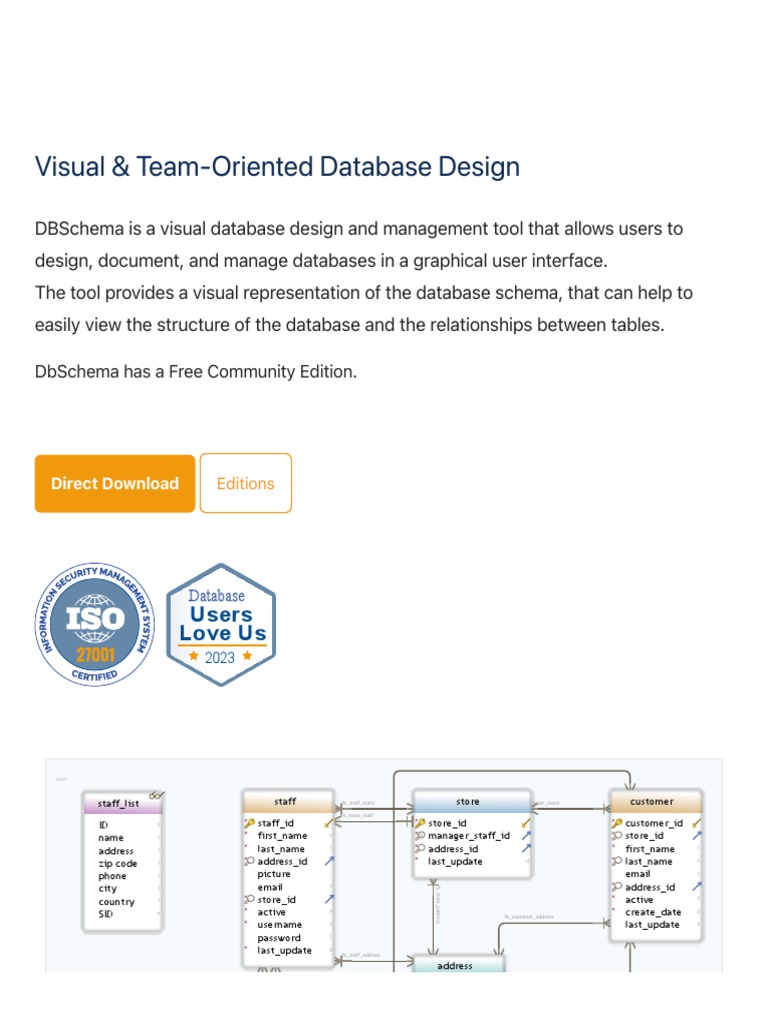 DbSchema - Visual Database Designer and Managemen | PDF | Databases | Sql