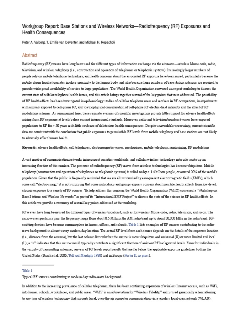 Workgroup Report: Base Stations and Wireless Netw | PDF | Base Station | Antenna (Radio)