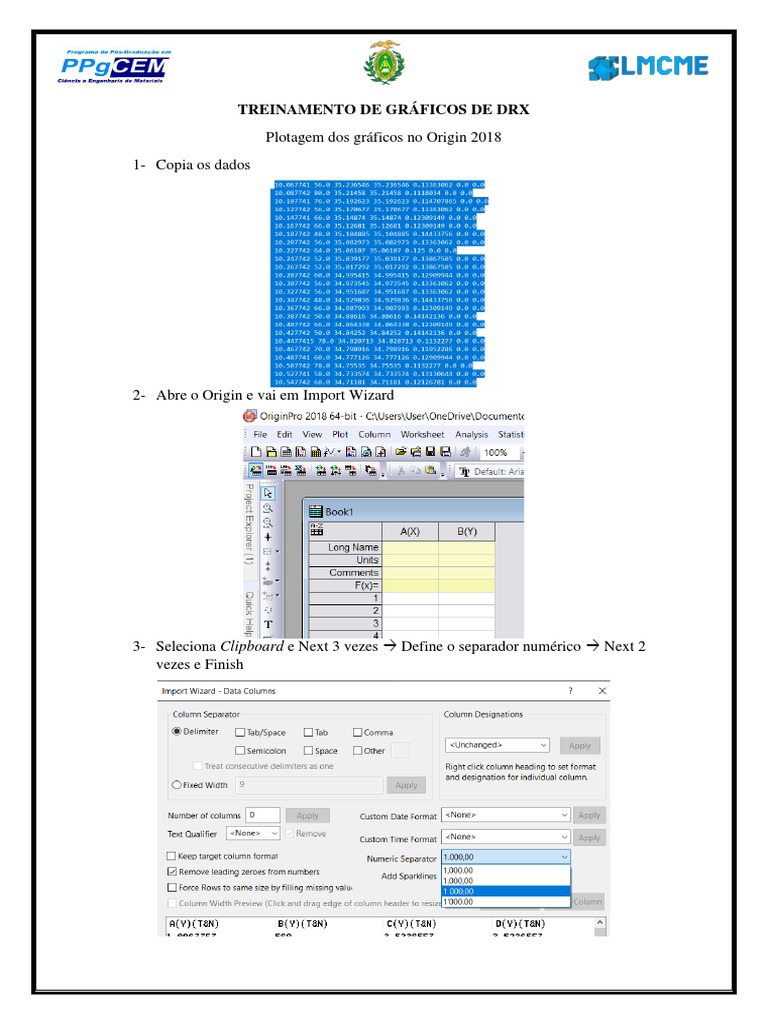 Plotagem de Gráficos de DRX | PDF