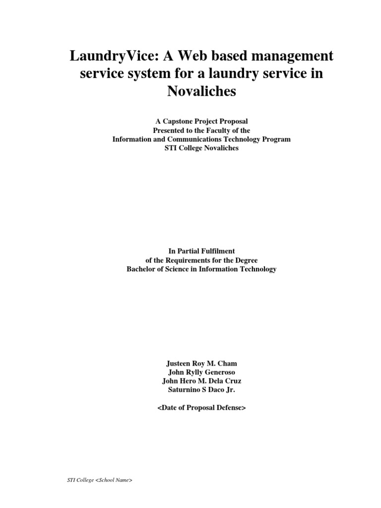 Laundryvice: A Web Based Management Service System For A Laundry ...