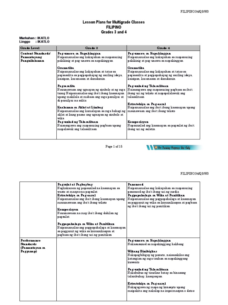FILIPINO34 Q3W3 DLP COSTALESGEH - With Trial Version | PDF