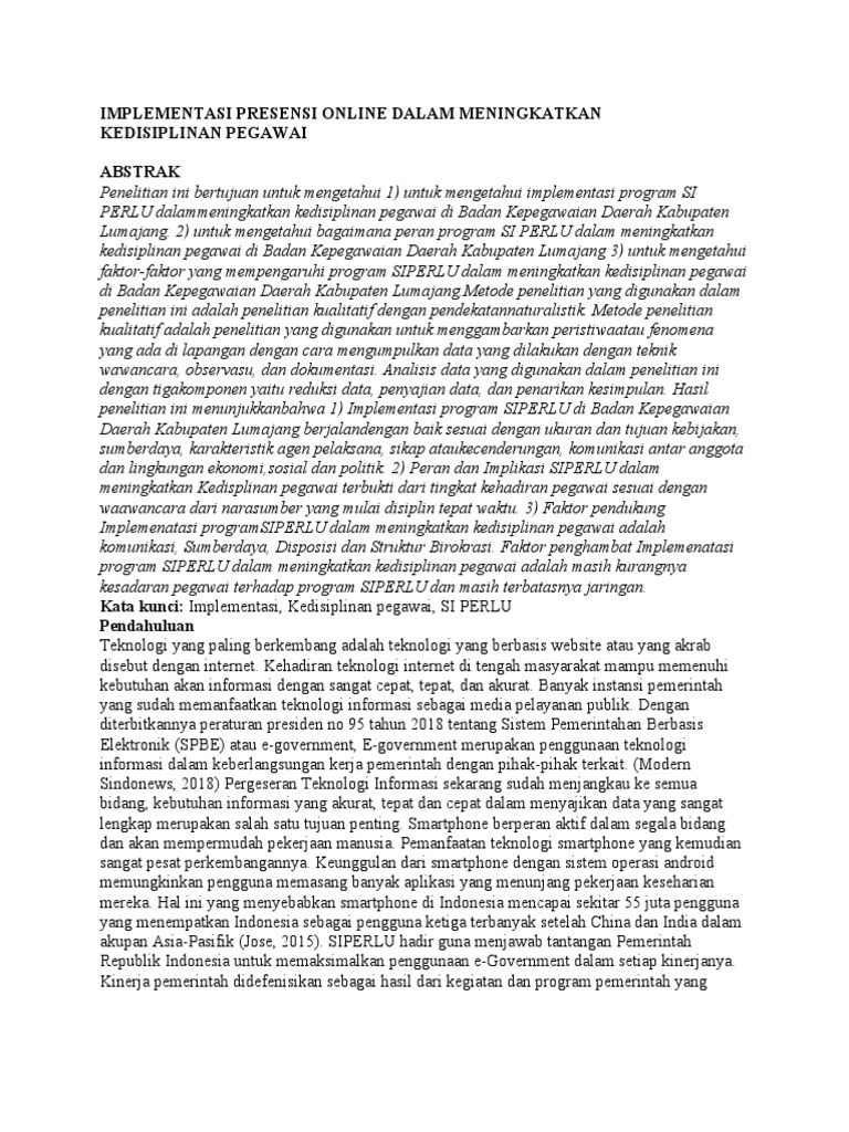 Implementasi Presensi Online | PDF