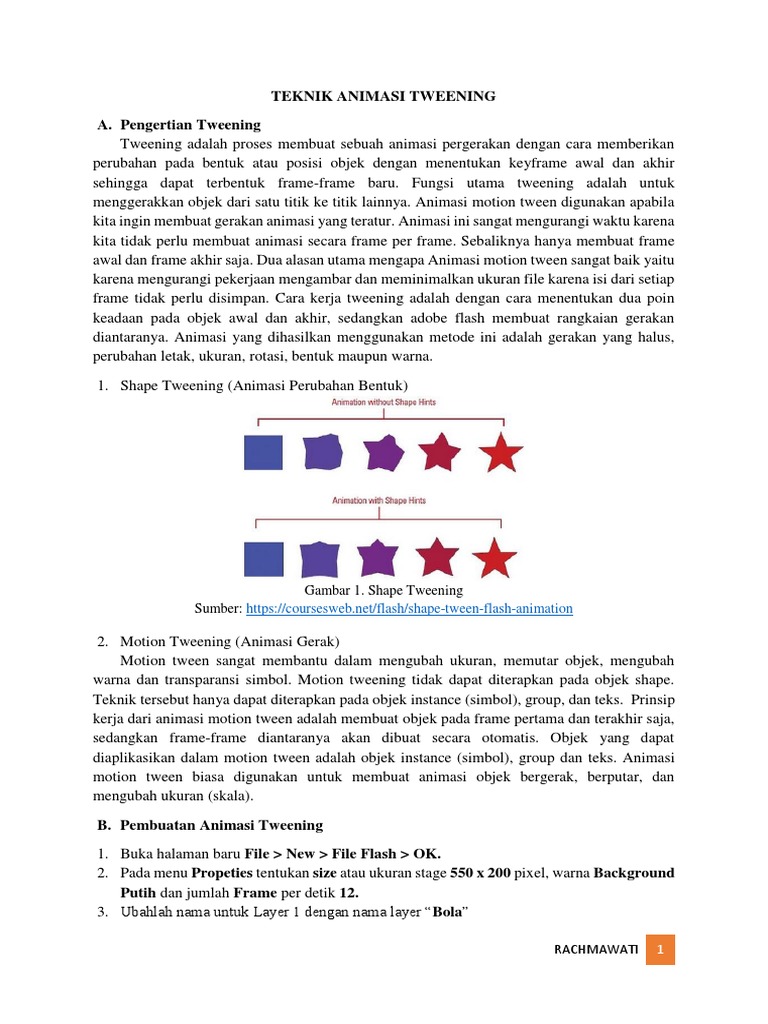Teknik Animasi Tweening dalam Flash | PDF