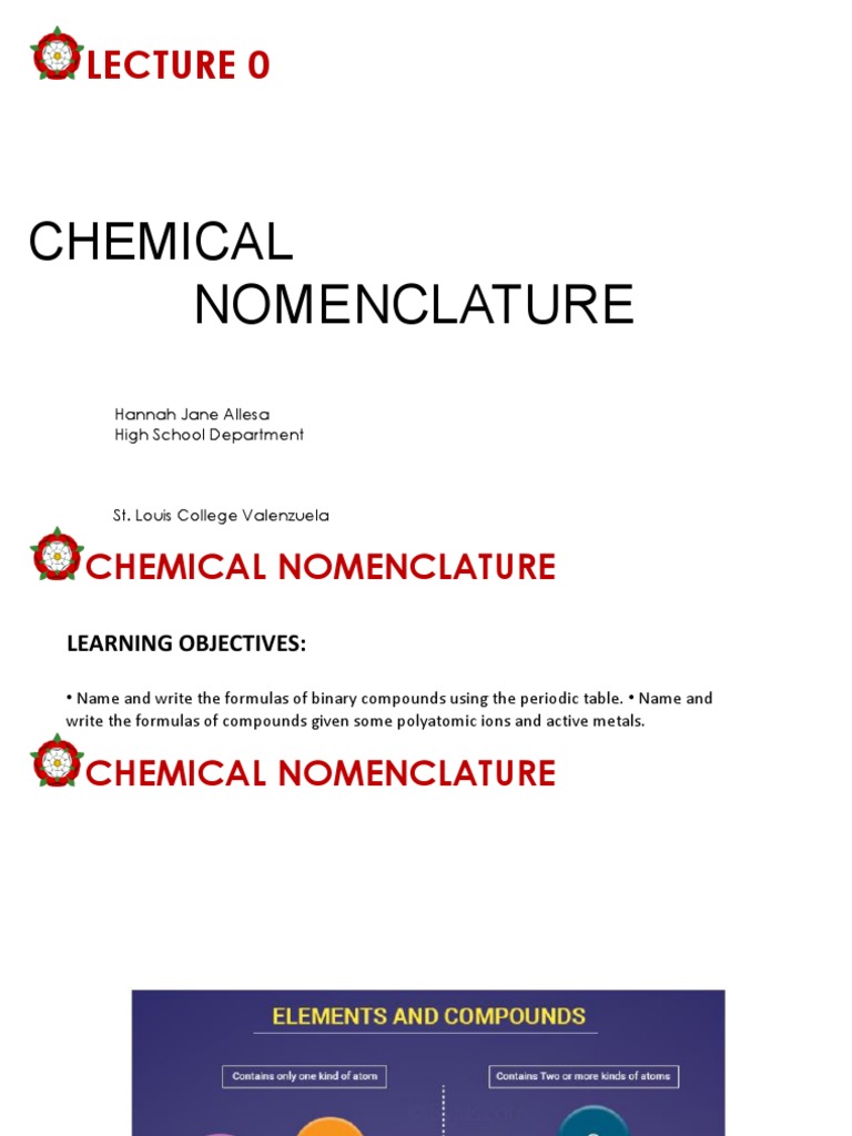 LH0 - Chemical Nomenclature | Download Free PDF | Chemical Compounds | Ion