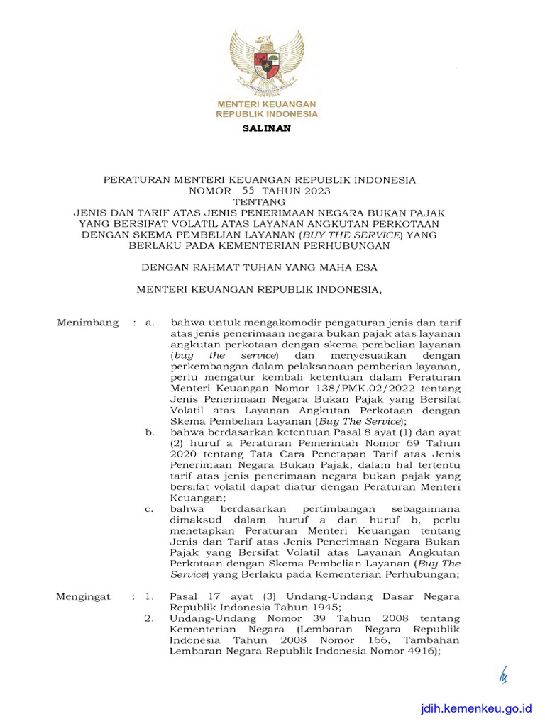 2023 Pmkeuangan 055 | PDF