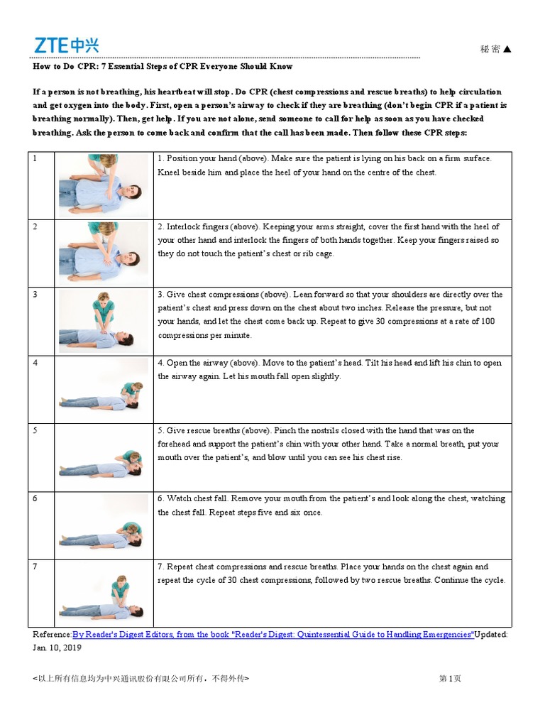 How To Do CPR | PDF | Cardiopulmonary Resuscitation | Breathing