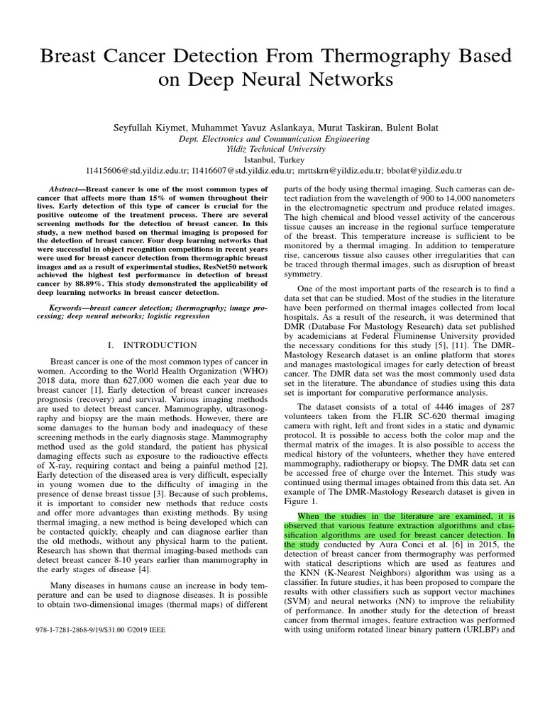 1-Breast Cancer Detection From Thermography Based On Deep Neural ...