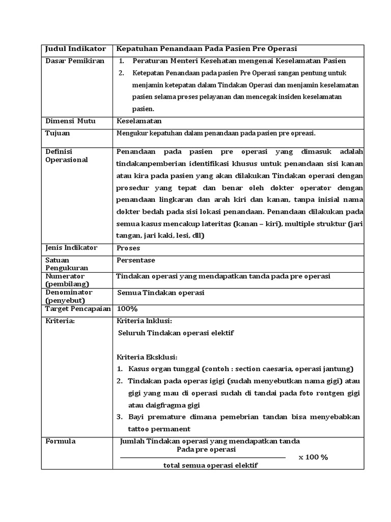 Kepatuhan Penandaan Pasien Pre Operasi | PDF | Komputer | Teknologi ...