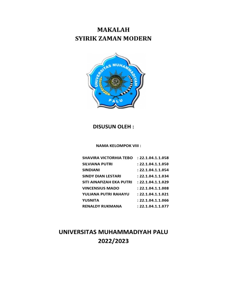 Makalah Syirik Zaman Modern (Aik I) | PDF | Agama & Spiritualitas