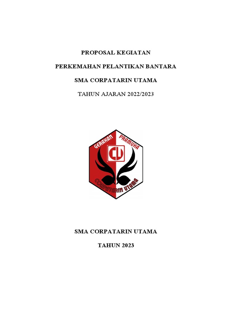 Proposal Perkemahan Pramuka SMA Corpatarin | PDF