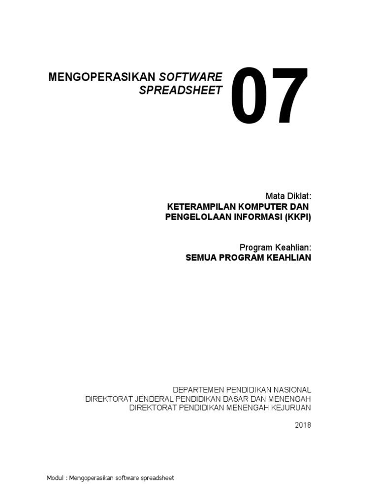 Mengoperasikan Spreadsheet | PDF