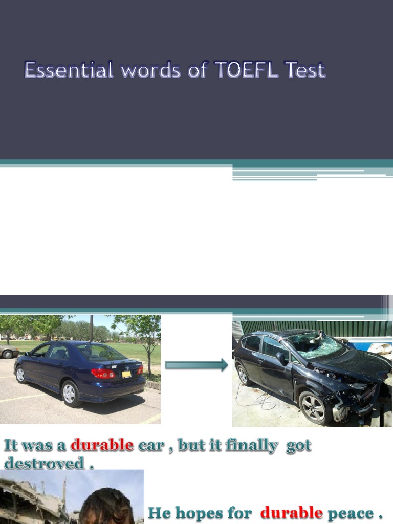 Essential TOEFL Vocabulary Guide | PDF