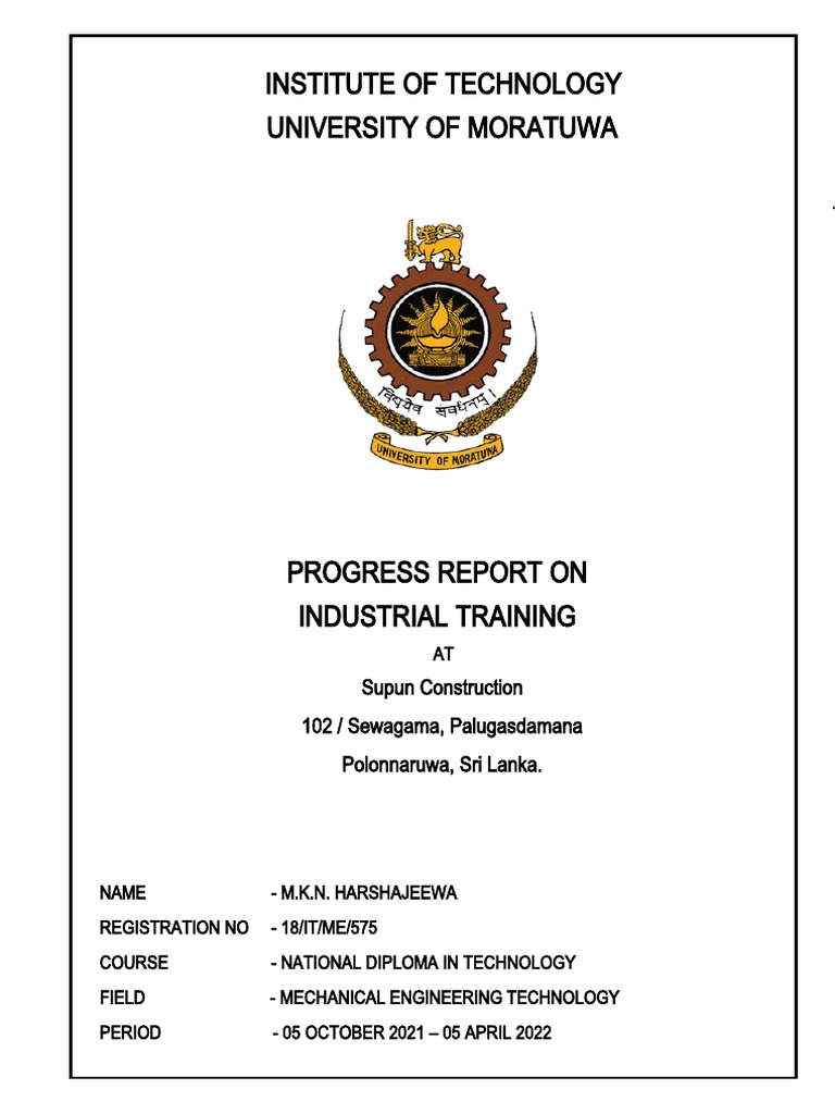 18me575 - Progress Report Supun Construcion | PDF | Air Conditioning ...
