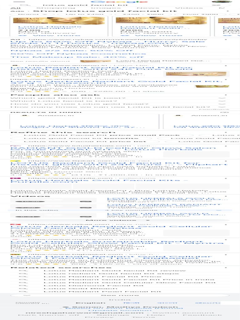 Lotus Gold Facial Kit Summary | PDF | Beauty | Cosmetics