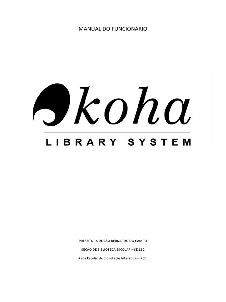 Manual do Koha para Funcionários | PDF | Bibliotecas | Empréstimos