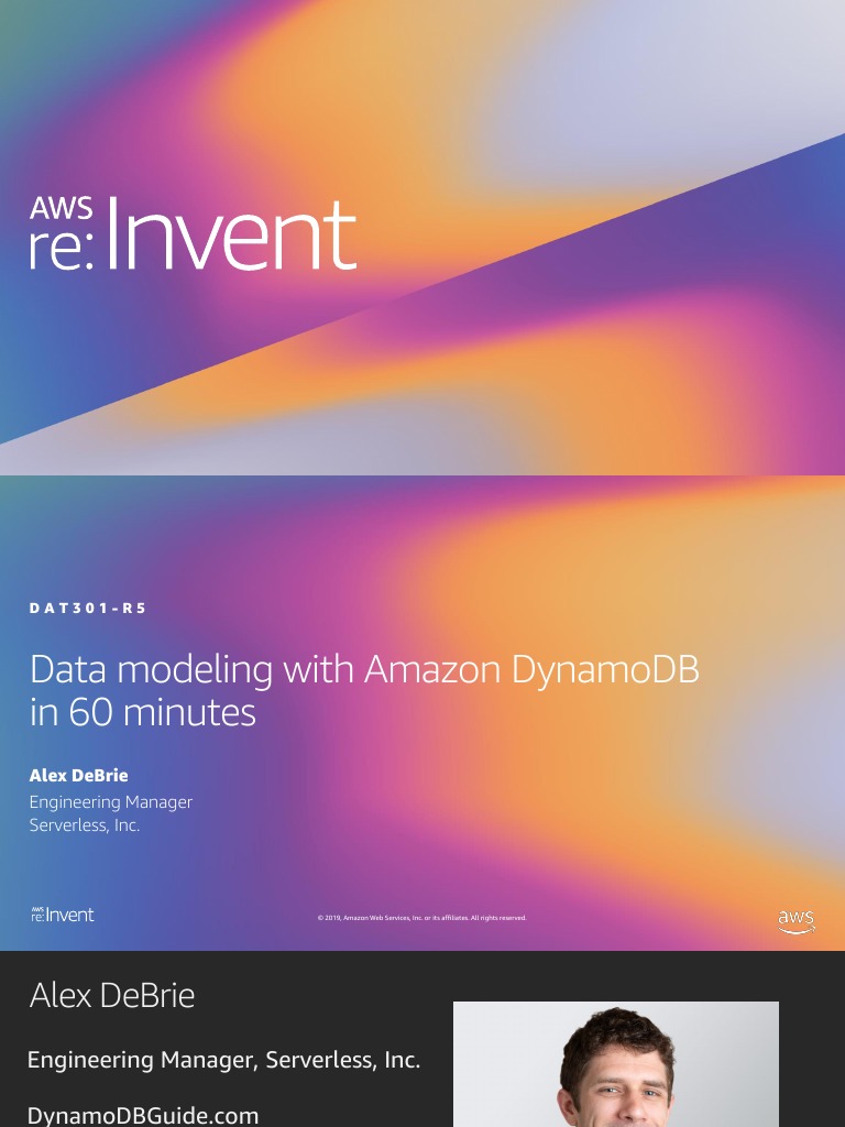 Data Modeling With Amazon Dynamodb In 60 Minutes Dat301 R5 Pdf Amazon Web Services