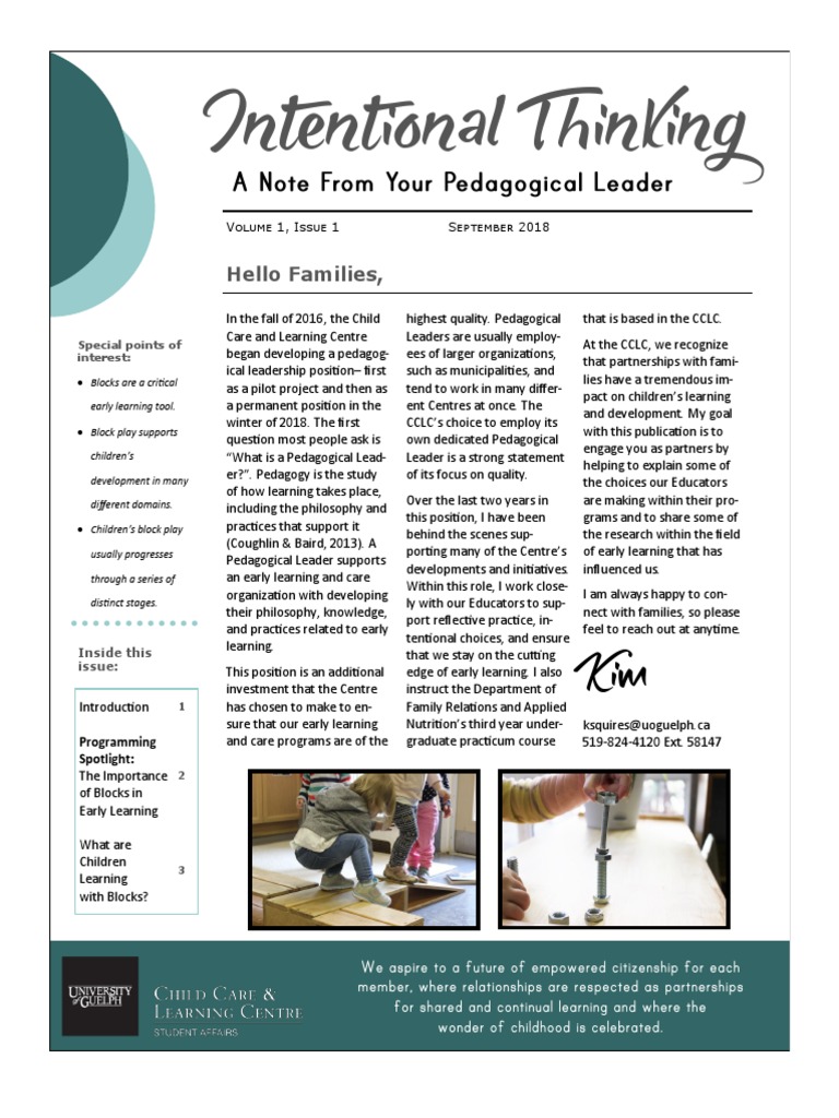 Intentional Thinking - 1.1 PDF | PDF | Pedagogy | Preschool