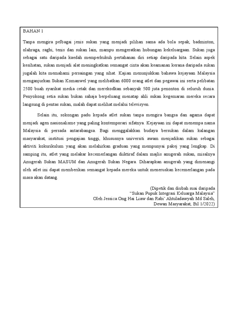 Soalan Rumusan BM T4 | PDF