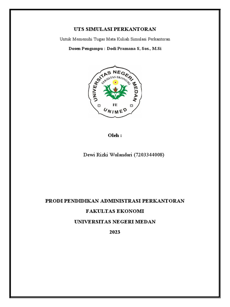 Uts Simulasi Perkantoran Dewi | PDF